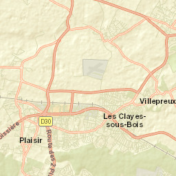 Map of Postal Codes in Trappes Canton France