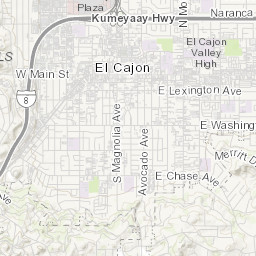 City of El Cajon, SanGIS, Bureau of Land Management, Esri, HERE, Garmin ...